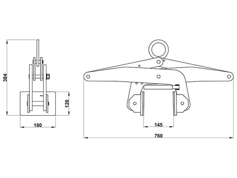 Concrete Sleeper Grab - Scissor Lifter ASL-125